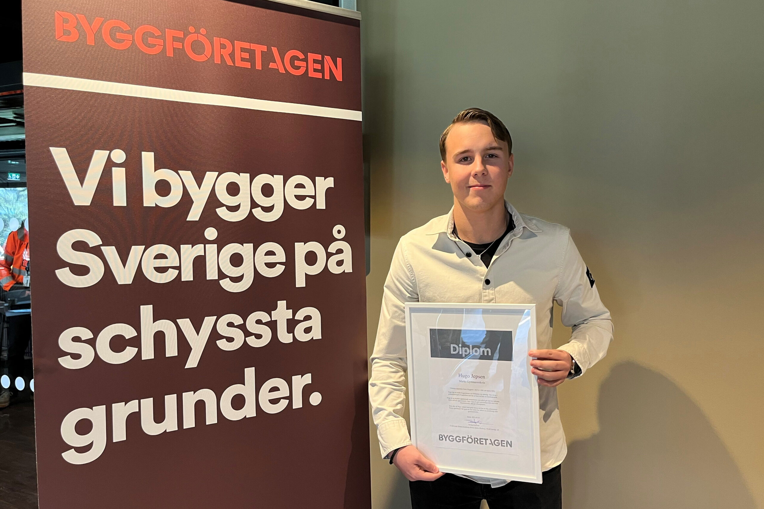 Hugo blev Årets byggelev | Byggföretagen